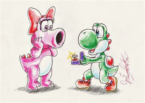 Pin By Xamorah On Yoshi And Birdo Birdo Super Mario Art Yoshi
