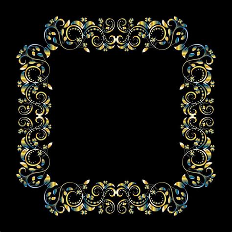 Decoratief Lijsten Retro Sier Kader Wijnoogst Rechthoek Ornamenten En Overladen Grens