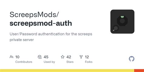 Github Screepsmodsscreepsmod Auth Userpassword Authentication For The Screeps Private Server