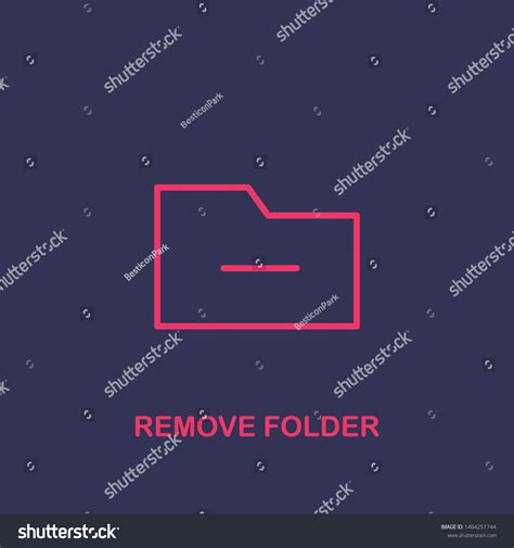 Outline Remove Folder Iconremove Folder Vector Royalty Free Stock