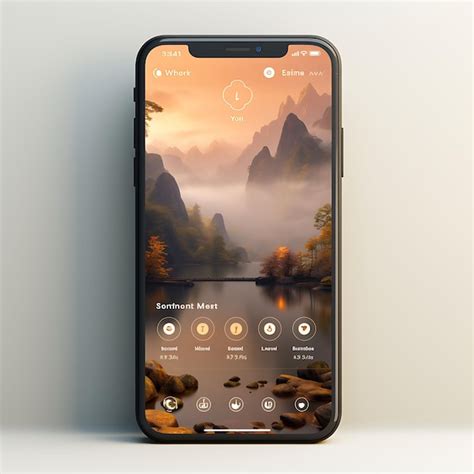 Premium Ai Image Mobile App Layout Design Of Yoga And Mindfulness App Serene And Balanced