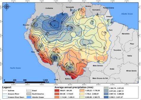 Average Annual Rainfall Over The Amazon River Basin For A Period Of 37 Download Scientific