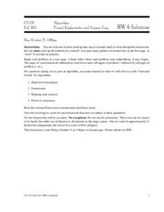 Hw Sol CS Fall Algorithms Prasad Raghavendra And Sanjam Garg HW Solutions Due