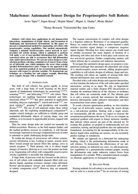 Makesense Automated Sensor Design For Proprioceptive Soft Robots Disney Research