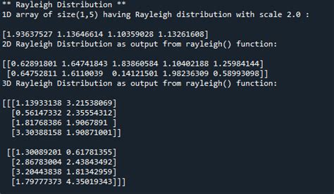 Rayleigh Distributon In Python Sourcecodester
