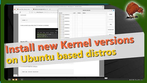 Linux Mint Ubuntu Install Newer Kernel With Ubuntu Mainline Kernel Youtube