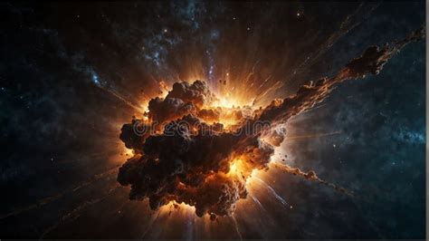 Giant Star Cosmic Energy Explosion On Space Ai Generated Stock Illustration Illustration Of