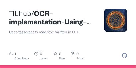 github tilhub ocr implementation using opencv tesseract uses