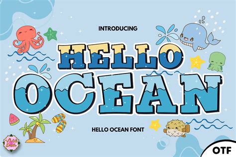 Hello Ocean Font By Vividdoodle · Creative Fabrica