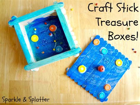 Sparkle And Splatter Craft Stick Treasure Box