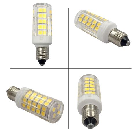 6pcs E11 Mini Base Led Bulb 64 2835smd Led 5w 110v Ceramics Light Warm