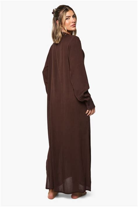 Beachwear Cheesecloth Maxi Beach Shirt Boohoo