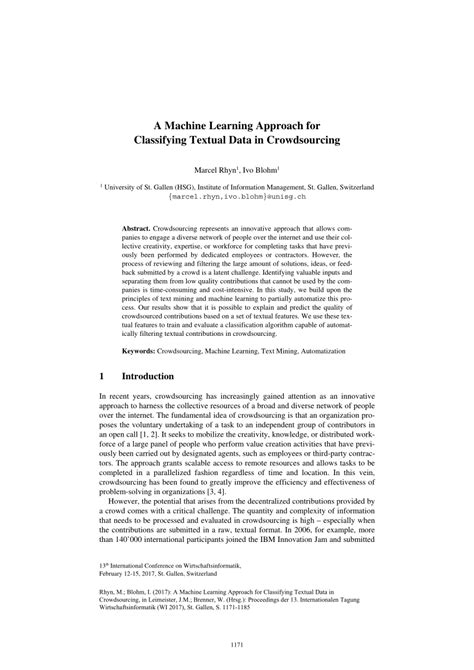 Download Pdf A Machine Learning Approach For Classifying Textual Data