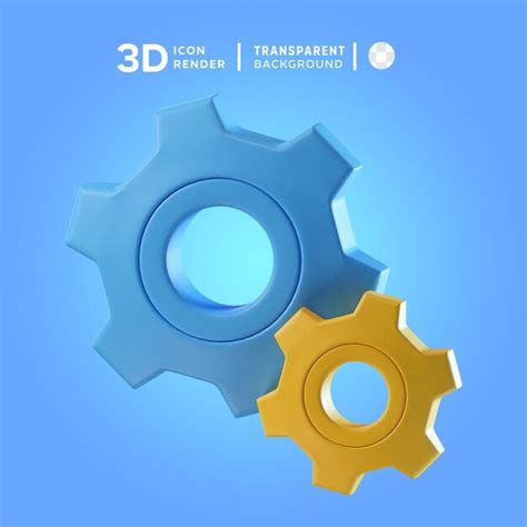 Premium Psd Psd Gear 3d Illustration