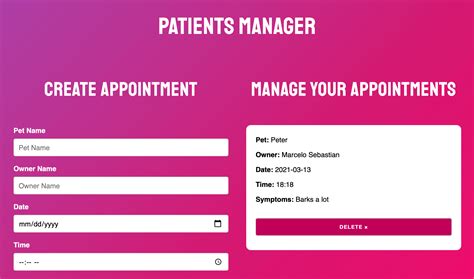 github marsnunez appointments app an appointments application using