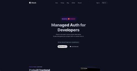 Stack Auth Open Source Auth0clerk Alternative