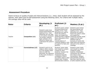 Lesson Plan Wiki Project Group 1 PDF