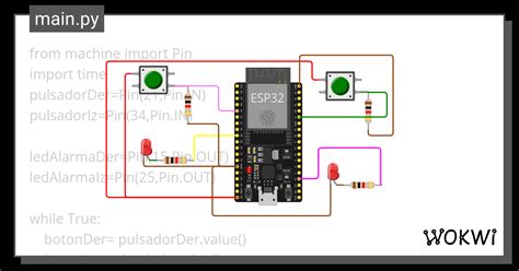 Pulsadores Micropython Wokwi Esp32 Stm32 Arduino Simulator