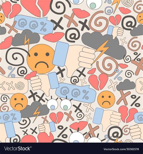 Cyberbullying Pattern Royalty Free Vector Image