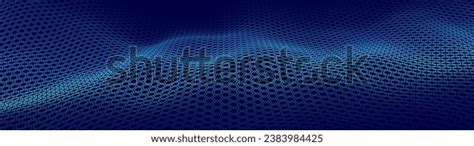 Graphene Hexagonal Grid Molecular Network Hexagons Stock Vector