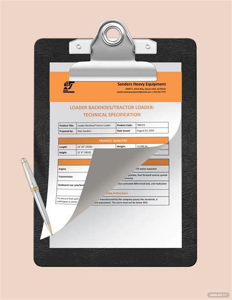Technical Specification Template In Google Docs Word Download