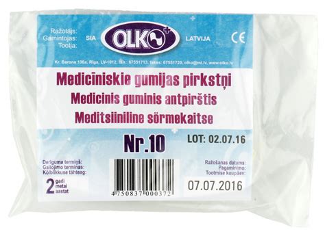OLKO Medical медицинские резиновые напальчники, 10 шт. | Mēness aptieka