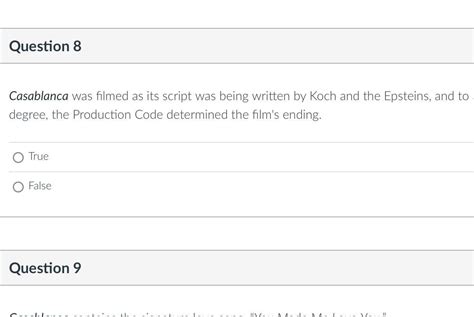 [answered] Question 8 Casablanca Was Filmed As Its Script Was Being Kunduz