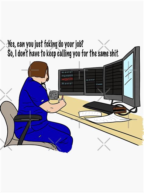 Telemetry Monitor Tech Heathcare Humor Sticker By Fadarivart Redbubble
