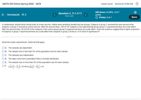 Solved Homework 11 1 Question 4 11 1 9 T Part 1 Of 4 Hw
