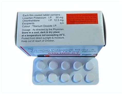 Losartan Potassium 50 Mg And Chlorthalidone 12 5 Mg Tablets At Rs 87 Box Ludhiana Id