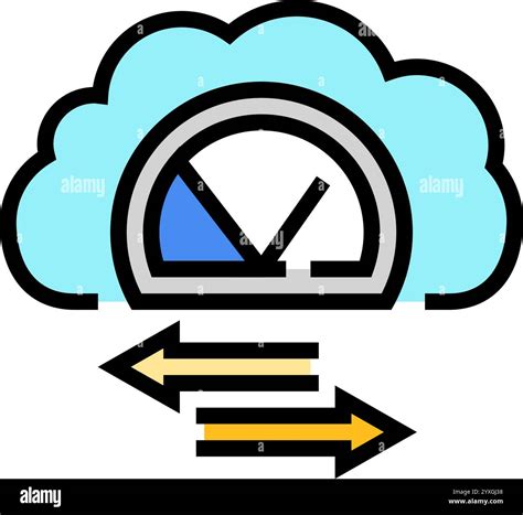 Bandwidth Cloud Computing Color Icon Vector Illustration Stock Vector Image And Art Alamy
