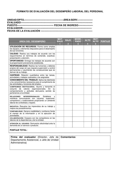Formato De Evaluacion Evaluacion Autoevaluacion Rubrica De Evaluacion