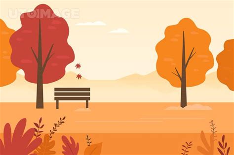 가을 풍경 일러스트 02 C200904 유자디자인 일러스트 배경 백그라운드 가을 시즌 가을풍경 자연 풍경 추석 한가위 컬러풀 갈색 단풍 단풍잎