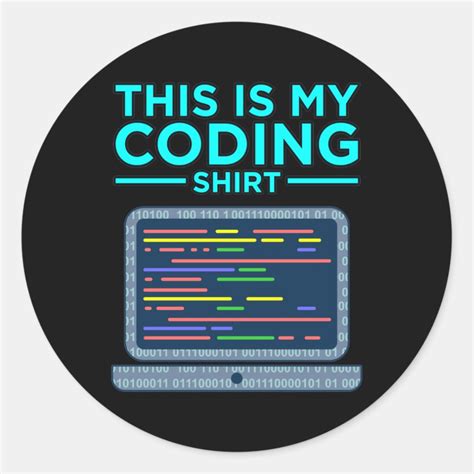 This Is My Coding Computer Programming Programmer Classic Round Sticker