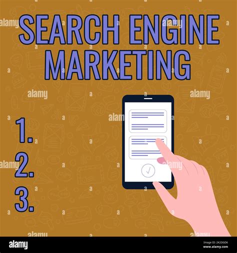Sign Displaying Search Engine Marketing Word Written On Promote