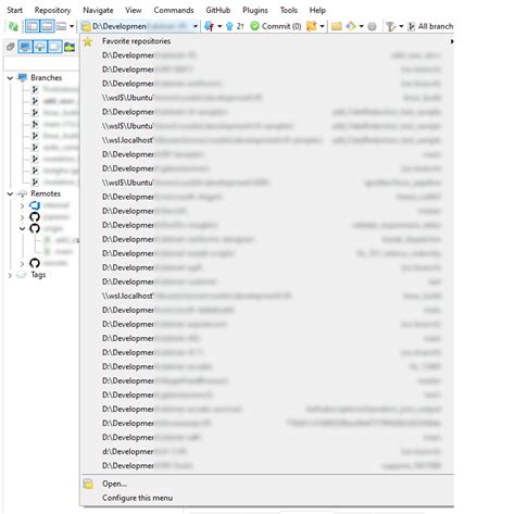 Enhance The Recent Repo Dropdown With Search Capabilities · Issue 10810 · Gitextensions