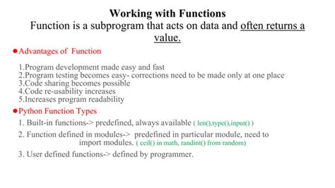 python functions ppt