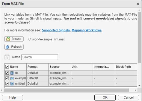 Import Signal Data For Root Inport Mapping Matlab And Simulink