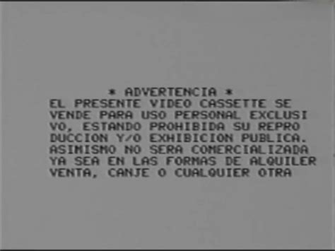 Enterprise Producciones S A Warning Screen Audiovisual Identity Database