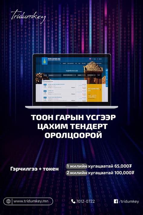 Тендерт ашигладаг Тридум Кей тоон гарын үсэг ТООН ГАРЫН ҮСЭГ