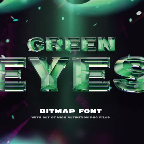 Free Green Eyes Bitmap Color Font Free Green Eyes Bitmap Color Font