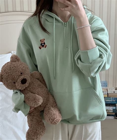 레이밍 베어 반 집업 후드티3컬러