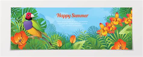 행복 한 여름 시간 관광 템플릿입니다 시간 여행 휴가 기관 웹 사이트 플라이어 브로셔 벡터 일러스트 레이 션을 합니다 자연 새