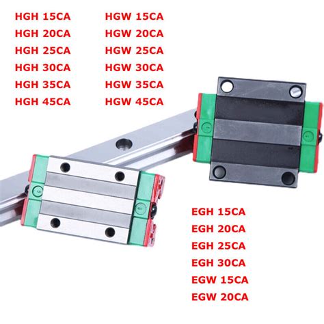 hgh hgw egh egw 15 20 25 30 35 ca linear guide hgw h block heavy rail sliding ebay