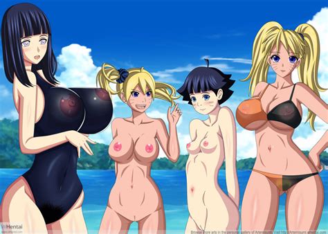 Rule 34 4girls Artemisumi Bikini Top Bikini Top Removed Boruko Boruto Naruto Next Generations