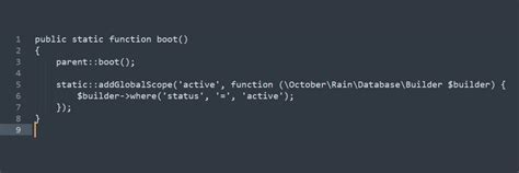 How To Add Default Query Condition On Model In October Cms