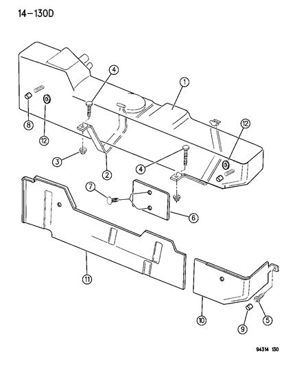 Fuel Tank 1996 Dodge Ram 1500