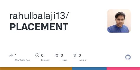 GitHub Rahulbalaji PLACEMENT