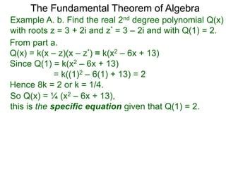 The Fundamental Theorem Of Algebra Practice Worksheets Library