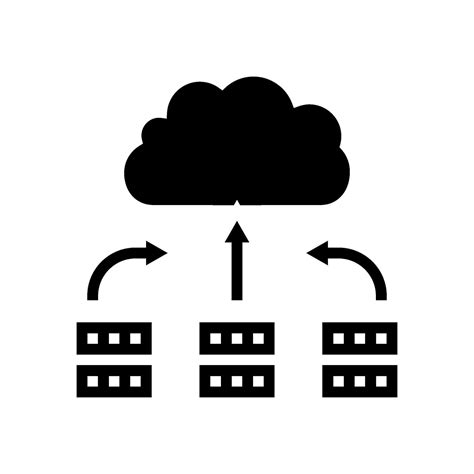 Server Virtualization Data Center Glyph Icon Illustration 53767953